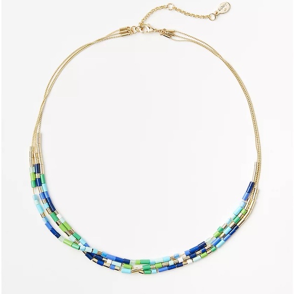 LOFT | Jewelry | Nwt Loft Enamel Layered Necklace In Cactus | Poshmark